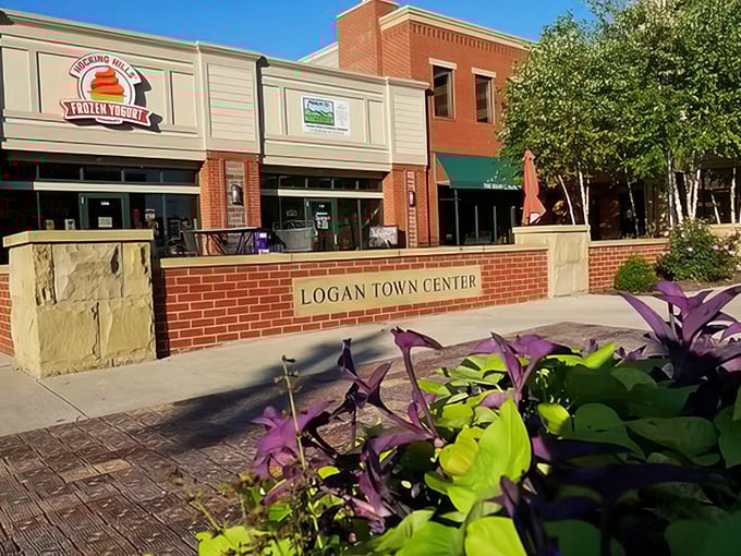 Logan Town Center blends small-town charm with modern convenience – where you might buy artisanal soap and bump into your third-grade teacher.