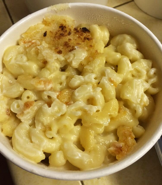 Mac and cheese that doesn't apologize for being exactly what comfort food should be – creamy, gooey, and ready to hug your soul.