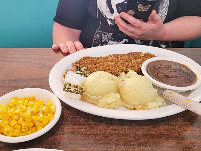Comfort food that doesn't just hug your soul—it gives it a full-on bear embrace. Those mashed potatoes look cloud-like enough to nap on.
