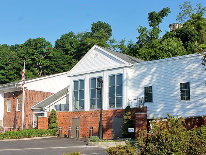 The Meigs County District Public Library stands as both architectural anchor and knowledge hub, its brick-and-white design radiating small-town dignity.