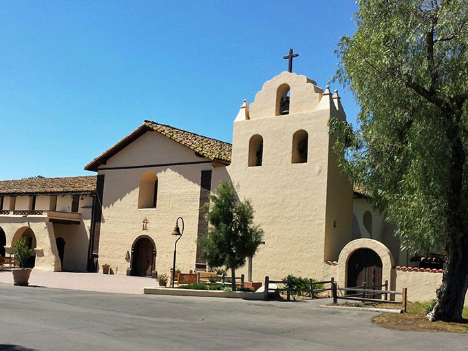 Mission Santa Inés stands as a sun-washed reminder that California's history didn't begin with pastries and windmills.
