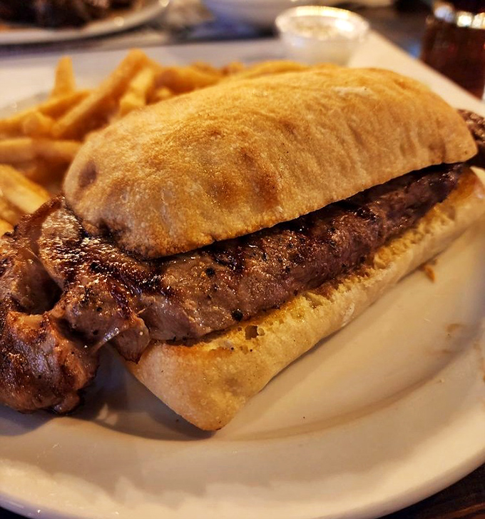 The NY Steak Sandwich – for when you want your beef experience portable but no less magnificent. Those fries aren't just sidekicks either.