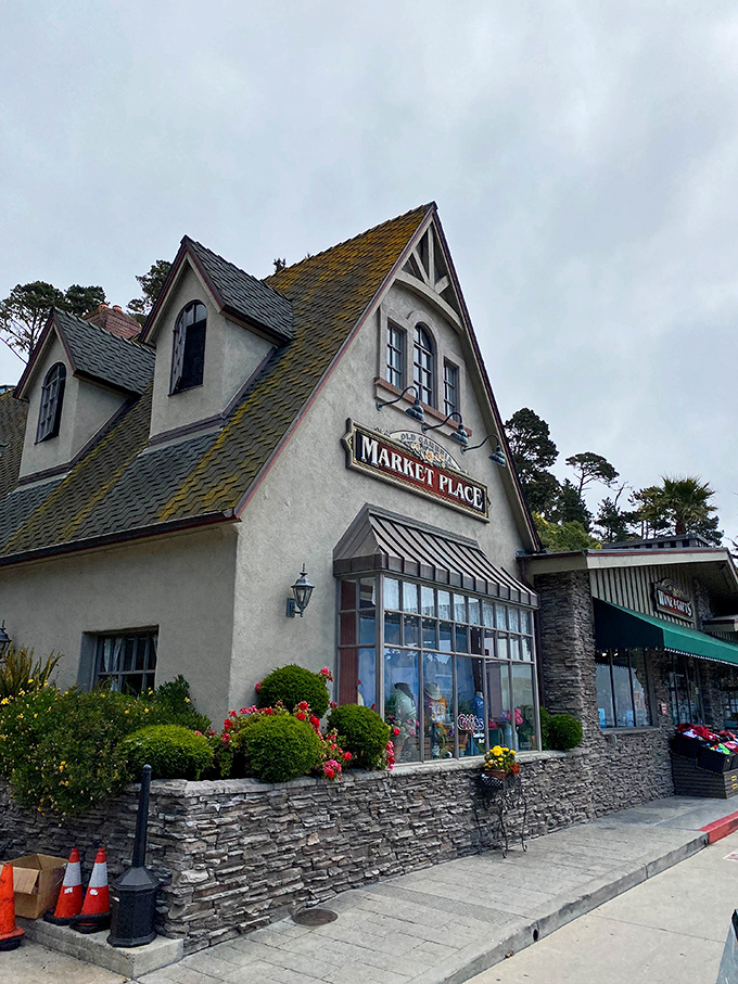 The Market Place embodies Cambria's architectural charm. With its storybook design and stone foundation, it's where fairytales meet retail therapy.