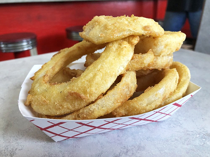 The holy grails of the onion ring world – crispy, golden halos that make you question why you ever settled for lesser rings.