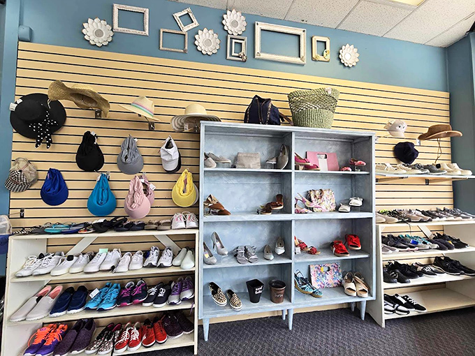 Shoe paradise organized by someone who clearly understands the sacred relationship between a woman and her footwear collection.