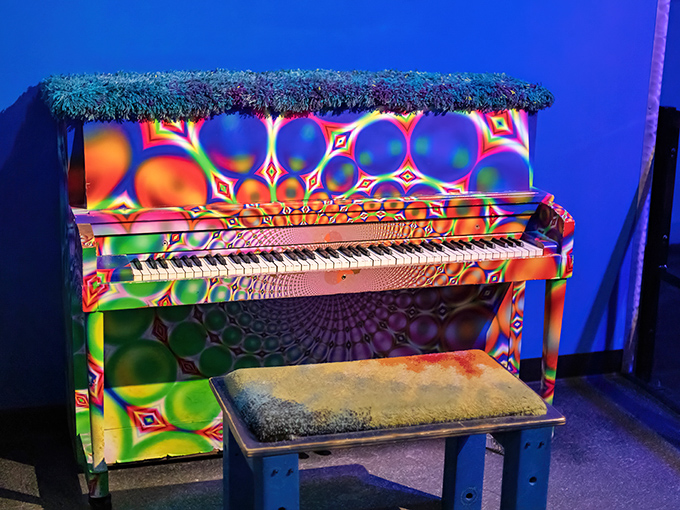 This isn't your grandmother's piano recital. The psychedelic keyboard invites musical exploration regardless of talent or sobriety level.