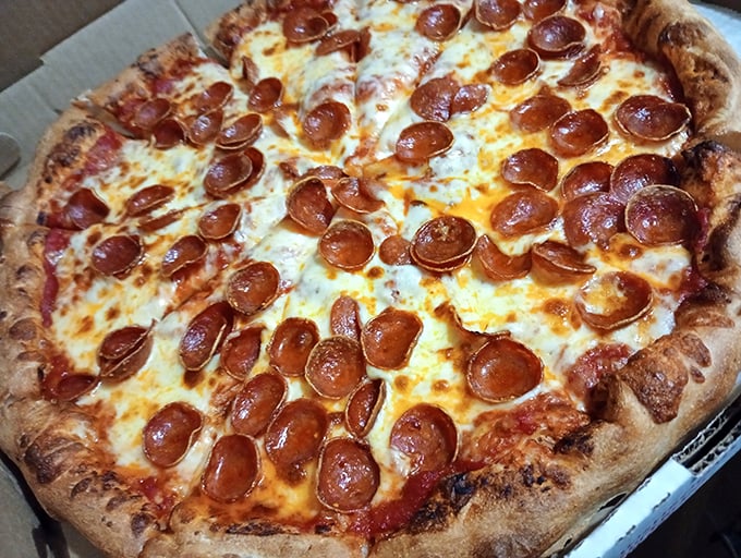 A pepperoni pizza that doesn't need fancy wood-fired ovens or imported Italian flour to achieve greatness—just honest ingredients and decades of know-how.