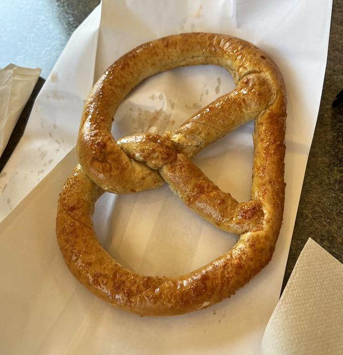 The pretzel—Pennsylvania's unofficial state mascot—twisted into submission and bronzed to perfection. Michelangelo couldn't have sculpted a more beautiful carbohydrate.