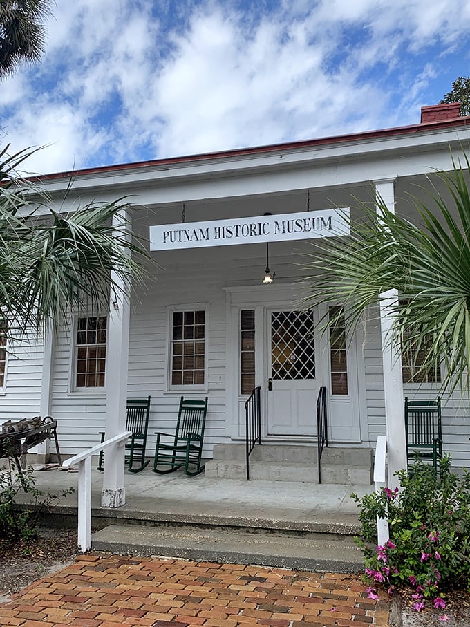 The Putnam Historic Museum's rocking chairs aren't just for show—they're an invitation to sit awhile and absorb stories from Florida's fascinating past.