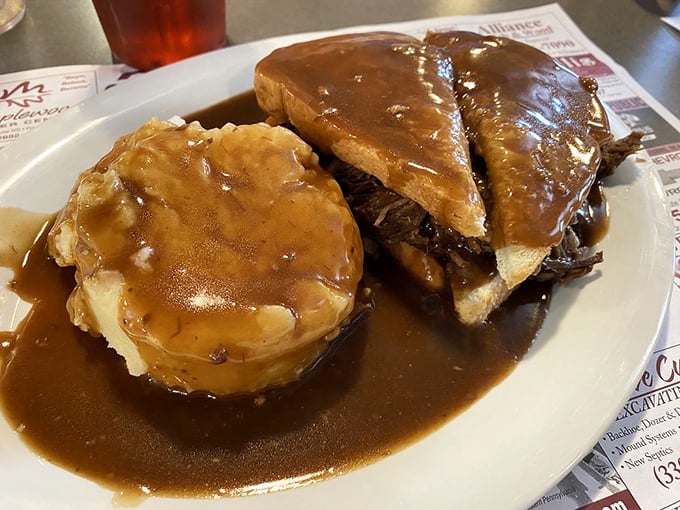 This isn't just roast beef—it's a Sunday dinner flashback that makes you want to call your mother and apologize for missing family meals.