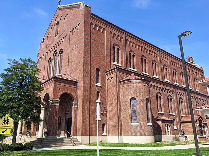 This magnificent brick cathedral stands as testament to Evansville's architectural heritage, where history and faith intertwine in stunning detail.