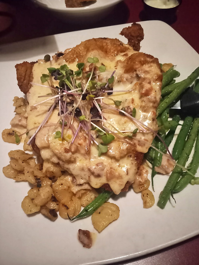 Not all heroes wear capes—some wear creamy sauce and come with perfectly roasted potatoes and green beans standing at attention like tasty soldiers.