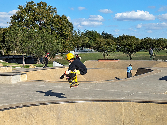 Granbury's skatepark proves Texas isn't all cowboys—sometimes those boots get traded for wheels and impressive air time.
