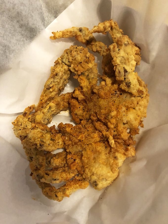 Crispy, golden-brown soft shell crab that shatters with each bite. The kind of seafood that makes you wonder why you ever order anything else.