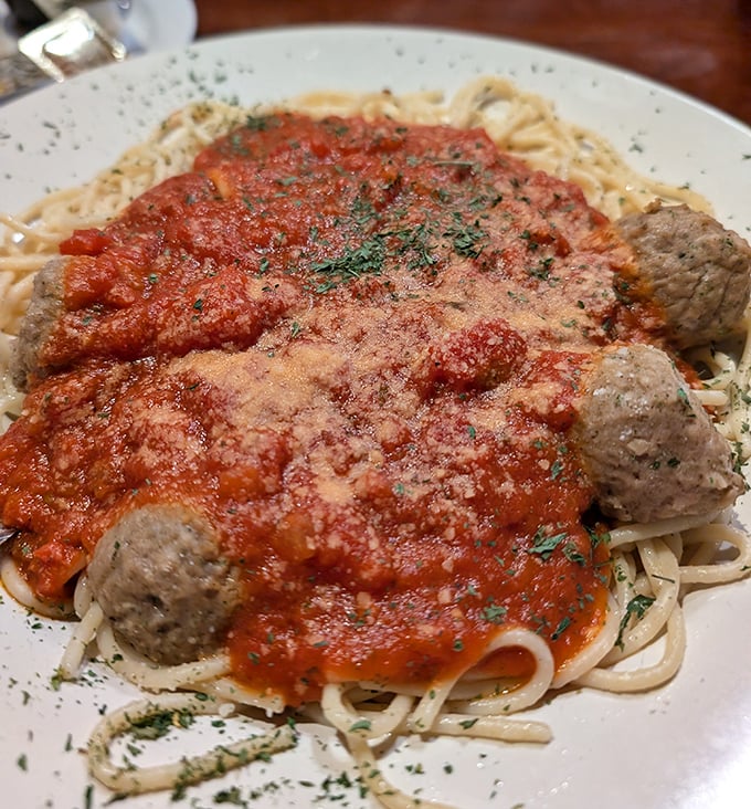 Classic spaghetti and meatballs done right – because sometimes you need pasta with your wing obsession.