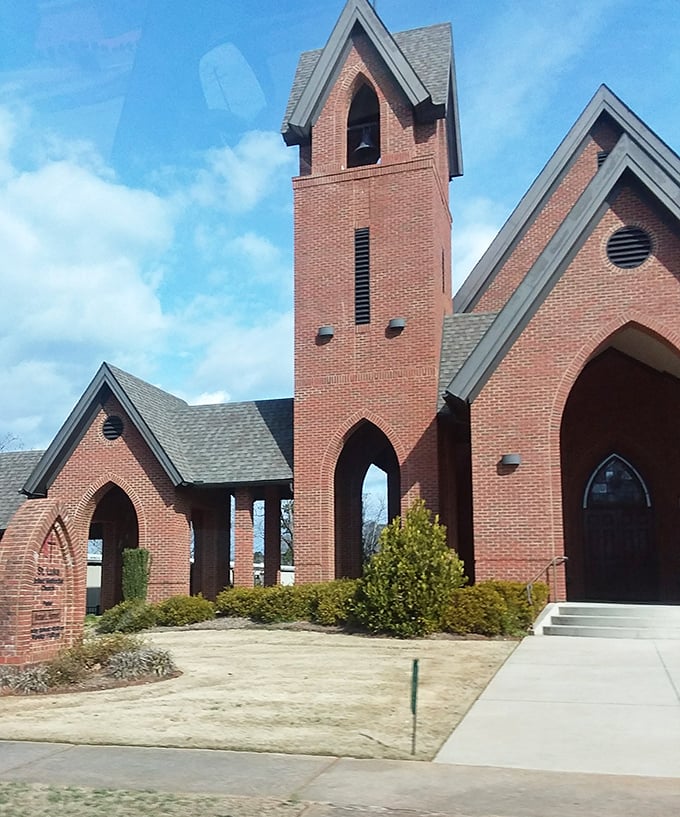 St. Luke United Methodist Church stands as a testament to faith and community in classic Southern architectural grace.