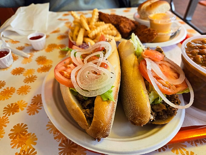 These hoagies aren't just sandwiches—they're architectural marvels of fresh vegetables, savory meat, and bread that's both soft and sturdy.