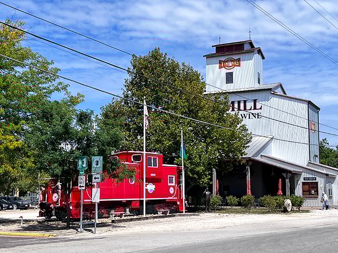 All aboard for flavor! The Tin Mill combines industrial heritage with German brewing traditions, complete with a charming red caboose out front.