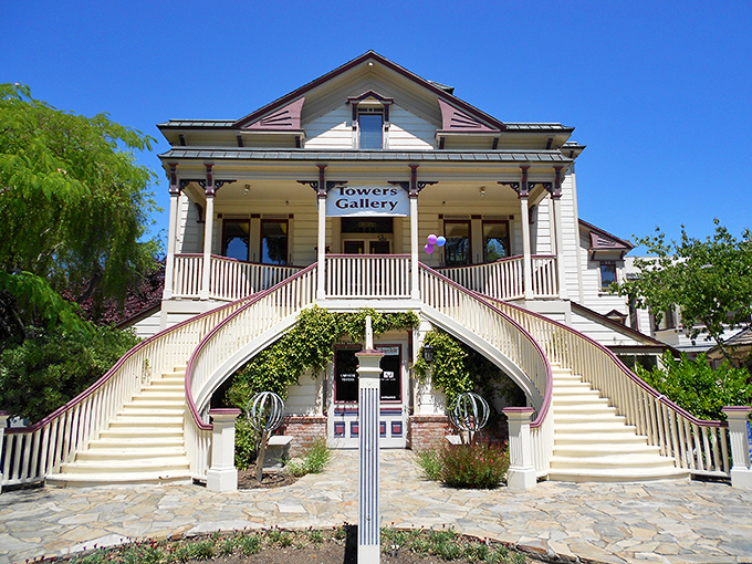 Towers Gallery stands as proof that small towns can deliver big culture. Those twin staircases aren't just an entrance – they're an architectural hello.