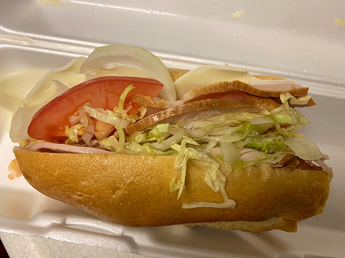 The humble hoagie gets the Little Anthony's treatment with layers of turkey, crisp veggies, and that perfect roll—a handheld masterpiece.