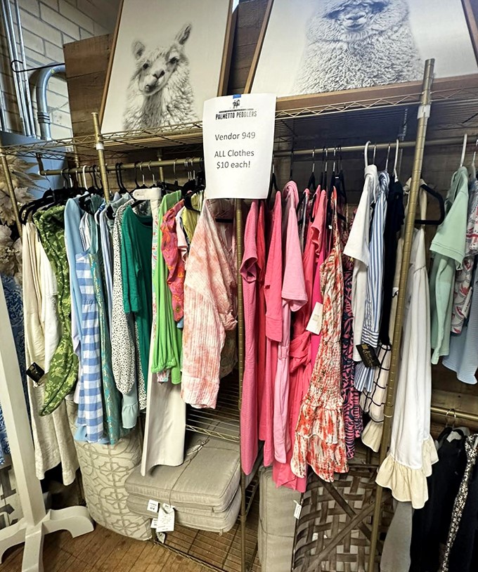 Rack after colorful rack of vintage clothing where $10 buys you not just fabric, but the chance to wear someone else's memories.