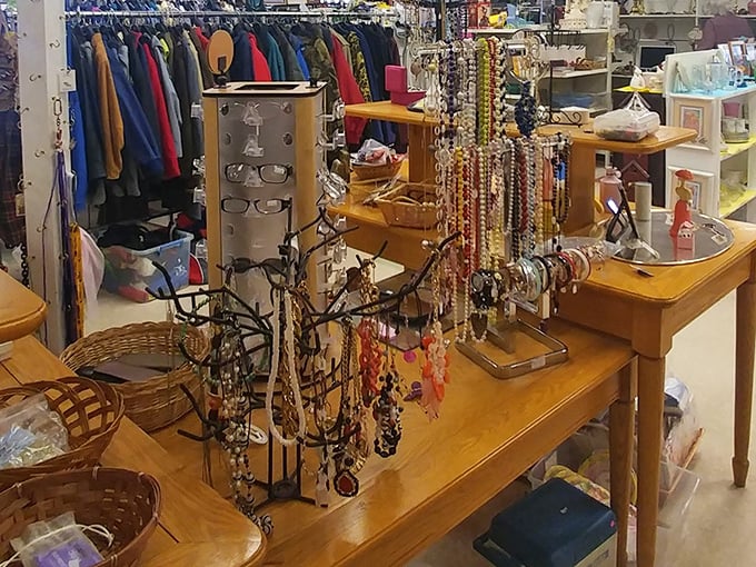 Accessories that tell stories—from reading glasses to statement necklaces. One person's "what was I thinking?" becomes another's vintage treasure.