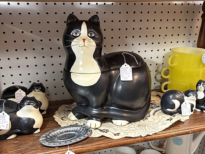 These ceramic cats aren't just decorative—they're judging your other purchases with the same silent disapproval as real felines.