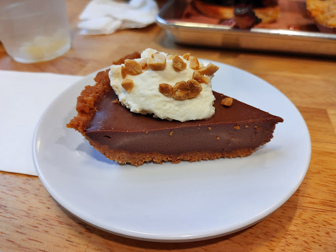 Chocolate peanut butter pie that makes you question why you've wasted time on lesser desserts. Your diet called—it's taking the day off.