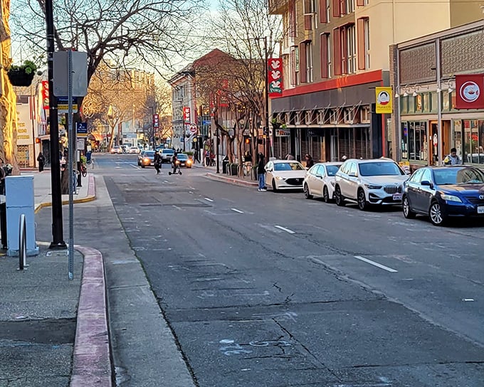 Downtown Eureka's historic buildings house an eclectic mix of shops and eateries, where parking is still mercifully available—a California miracle!