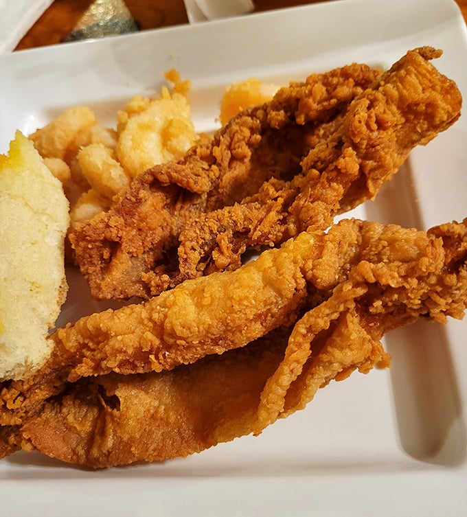 Fried flounder so perfectly crisp on the outside, so tender within, it might make you consider moving to Murrells Inlet permanently.