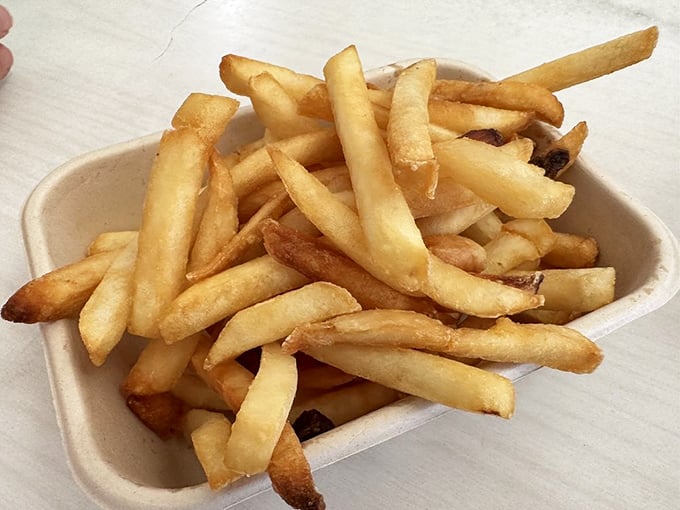 French fries that actually taste like potatoes—imagine that! Crispy on the outside, fluffy within, and seasoned by decades of burger-flipping wisdom.