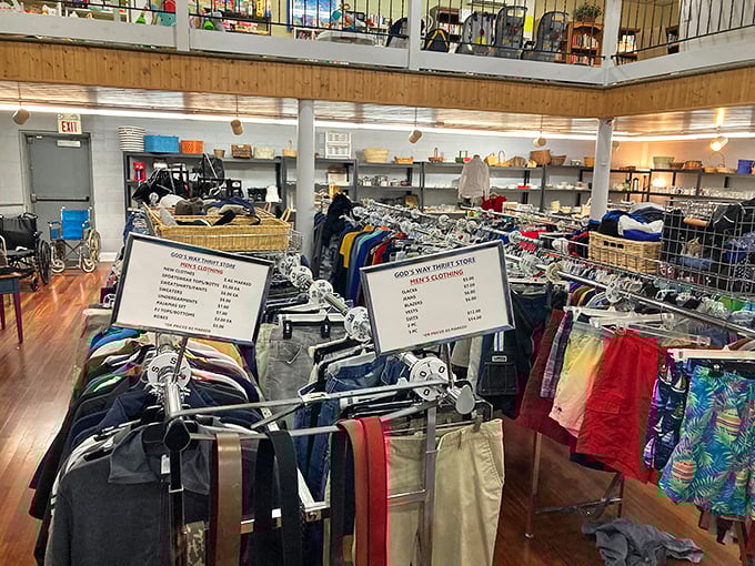 Rack after rack of possibilities – where fashion gets its second chance and your $30 transforms into an entire seasonal wardrobe refresh.