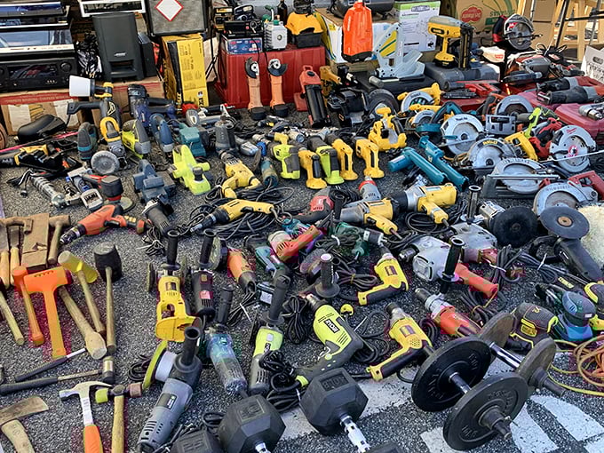 Tool heaven for the DIY devotee—where socket sets, wrenches, and gadgets unknown to big-box stores find their way into capable hands.