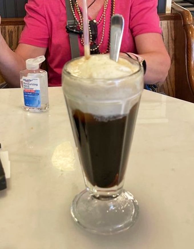 This isn't just a root beer float – it's a perfectly balanced relationship between ice cream and soda that should be studied by relationship counselors.