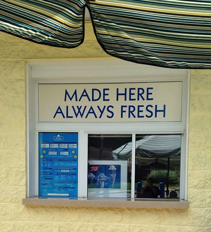 "MADE HERE, ALWAYS FRESH" isn't just clever marketing—it's the solemn promise that keeps locals coming back season after season.