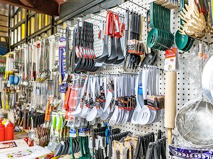 Kitchen gadget nirvana where you'll find utensils you never knew existed but suddenly can't live without. Your grandmother would recognize half of these.