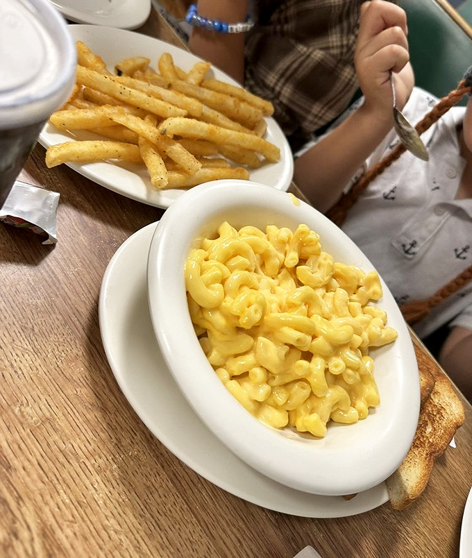Mac and cheese that achieves that perfect golden hue – the kind that makes you wonder why anyone bothers with fancy pasta dishes.