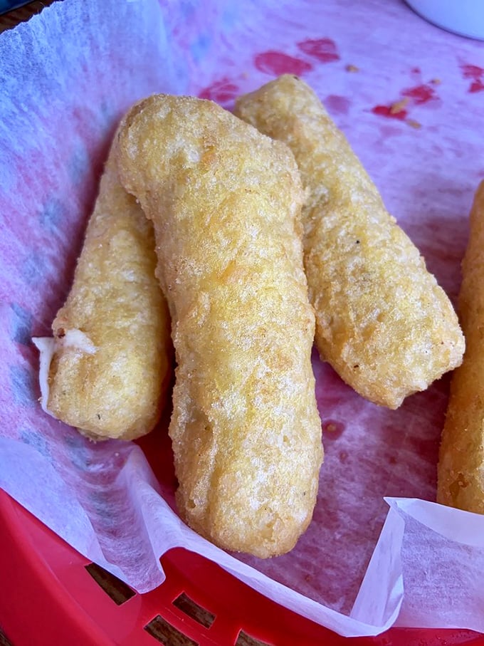 Golden-brown on the outside, gooey on the inside – these mozzarella sticks are the comfort food equivalent of a warm hug from your favorite aunt.