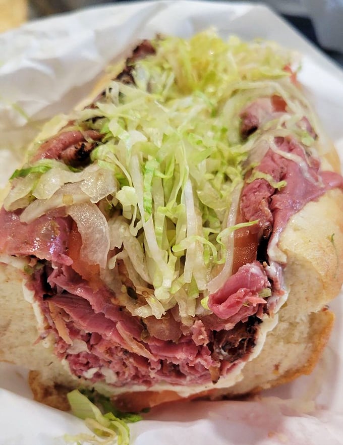 That pastrami pile could make a New York deli owner weep with envy – and possibly reconsider their life choices.
