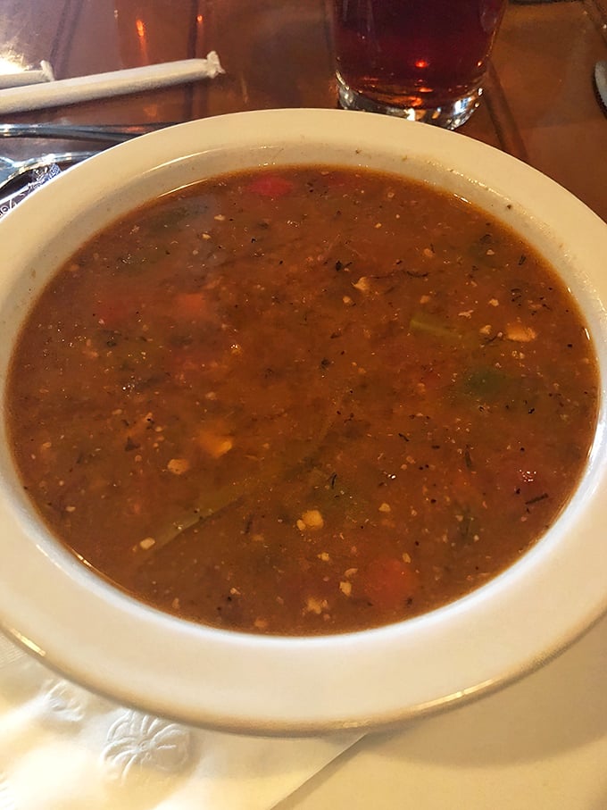 This isn't just soup—it's a rich, rustic seafood symphony in a bowl, with each spoonful telling stories of the Chesapeake.