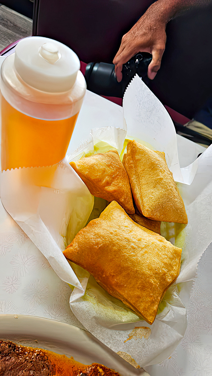 Golden-fried sopapillas that puff up like little pillows of joy – these crispy treasures are what would happen if clouds and donuts had delicious babies.