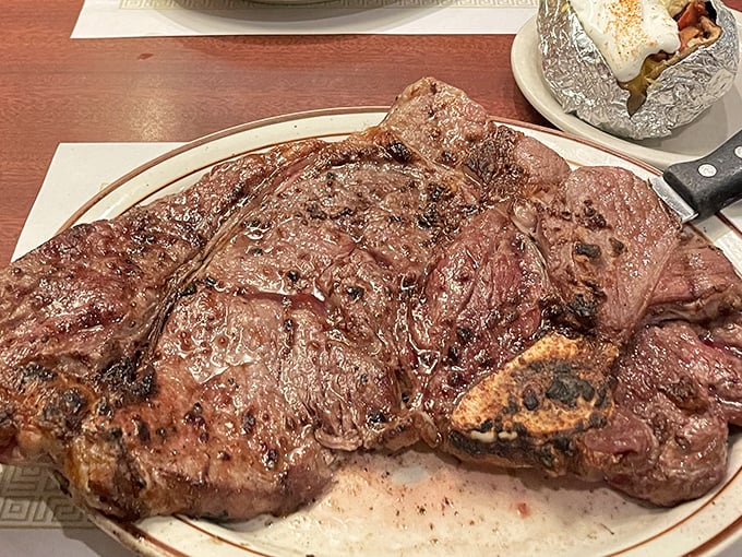 This steak isn't just cooked—it's been treated with the respect a good piece of beef deserves. The char speaks volumes.