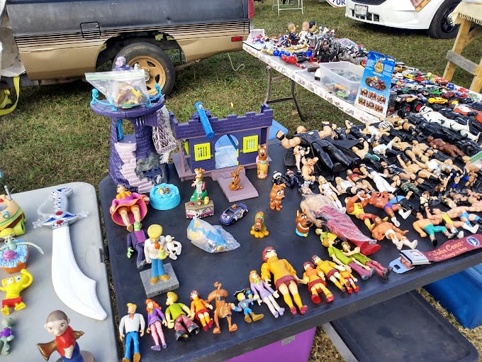 Action figures frozen in time stand at attention, waiting for new adventures with collectors or children who appreciate vintage toys more than the latest digital distractions.