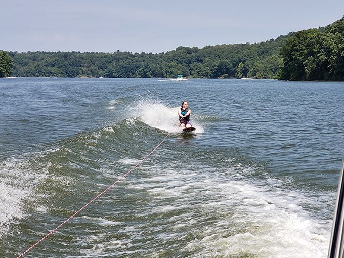 Who needs the ocean when you've got Salt Fork Lake? This wakeboarder carves through Ohio waters with coastal-worthy style.