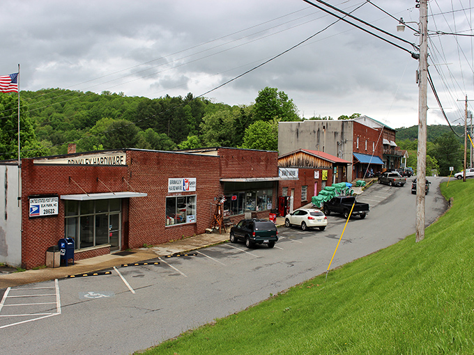 Banner Elk's main street invites you to park and explore. Those mountains are showing off in the background!