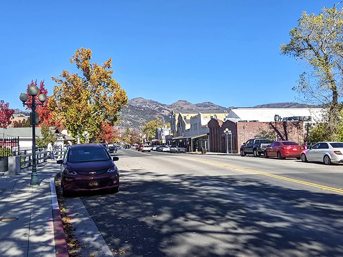 Calistoga's historic main street maintains its authentic character while welcoming modern-day wine country visitors.