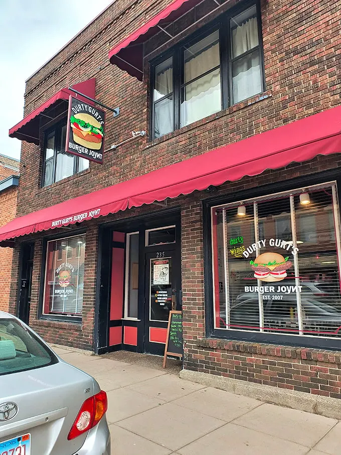 Durty Gurt's brick façade and playful signage hint at the flavor rebellion happening inside. Burger anarchy never tasted so good!