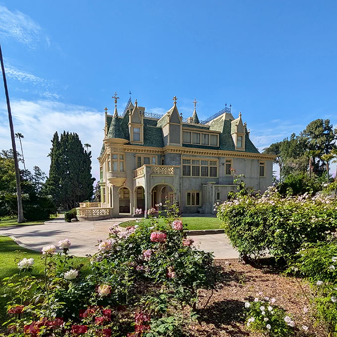 Kimberly Crest: A French chateau with fairytale turrets and manicured gardens—where Cinderella would feel right at home among the roses.