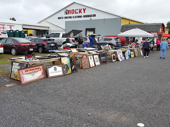 At Leighty's Outdoor Flea Market, vintage signs and classic collectibles line the tables, offering a dose of nostalgia with every step—and maybe the perfect piece for your man cave or garage.