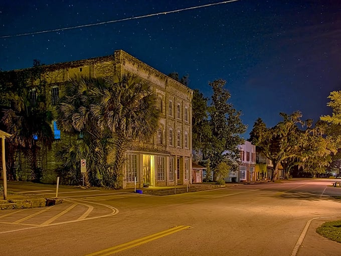 Micanopy's main drag is the antithesis of modern Florida – no high-rises, no traffic, just brick buildings where time slows to a delicious crawl.